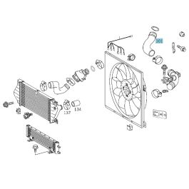 A1635016182 Original Mercedes-Benz Schlauch Drosselklappe zum Motor ...