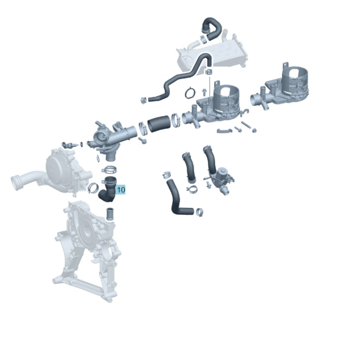 A6512000682 Original Mercedes-Benz Kühlmittelschlauch Thermostat ...