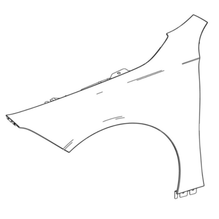 A1188810300 Original Mercedes-Benz Kotflügel vorne links CLA C118 Coupé ...