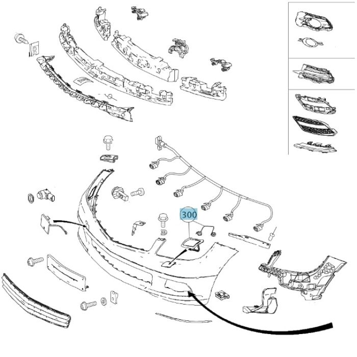 A20488042249999 Original Mercedes-Benz Abdeckung C-Klasse 204 ...