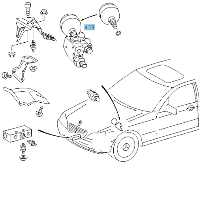 A2203200858 Original Mercedes-Benz Ventileinheit Druckbegrenzungsventil ...