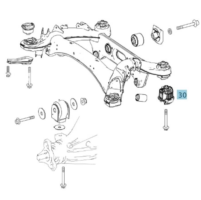 A2043500275 Original Mercedes-Benz Fahrschemellager | HIRSCHVOGEL Autoteile