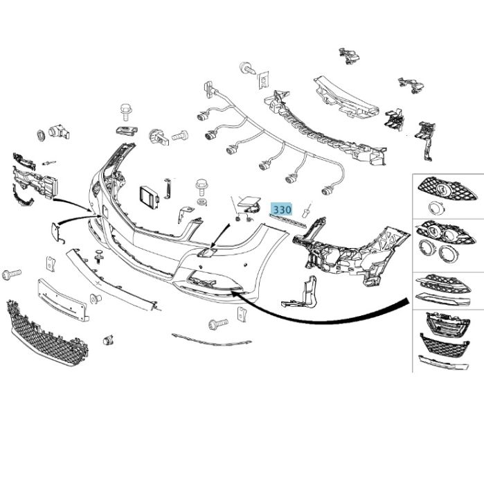 A2048810806 Original Mercedes-Benz Befestigungsschiene rechts C-Klasse ...