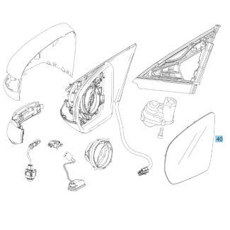 A2038202242 Original Mercedes-Benz Antrieb Spiegelverstellung ...